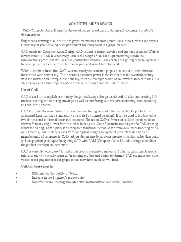 Computer Aided Design | PDF | Computer Aided Design | Design