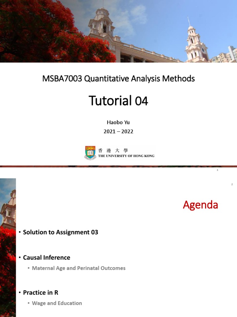 Tutorial 04 | PDF | Endogeneity (Econometrics) | Statistical Theory