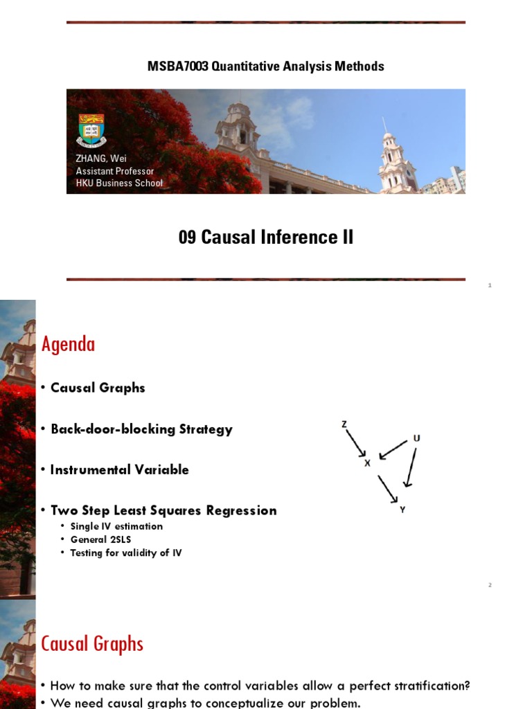09 Causal Inference II: MSBA7003 Quantitative Analysis Methods | PDF | Ordinary Least Squares ...