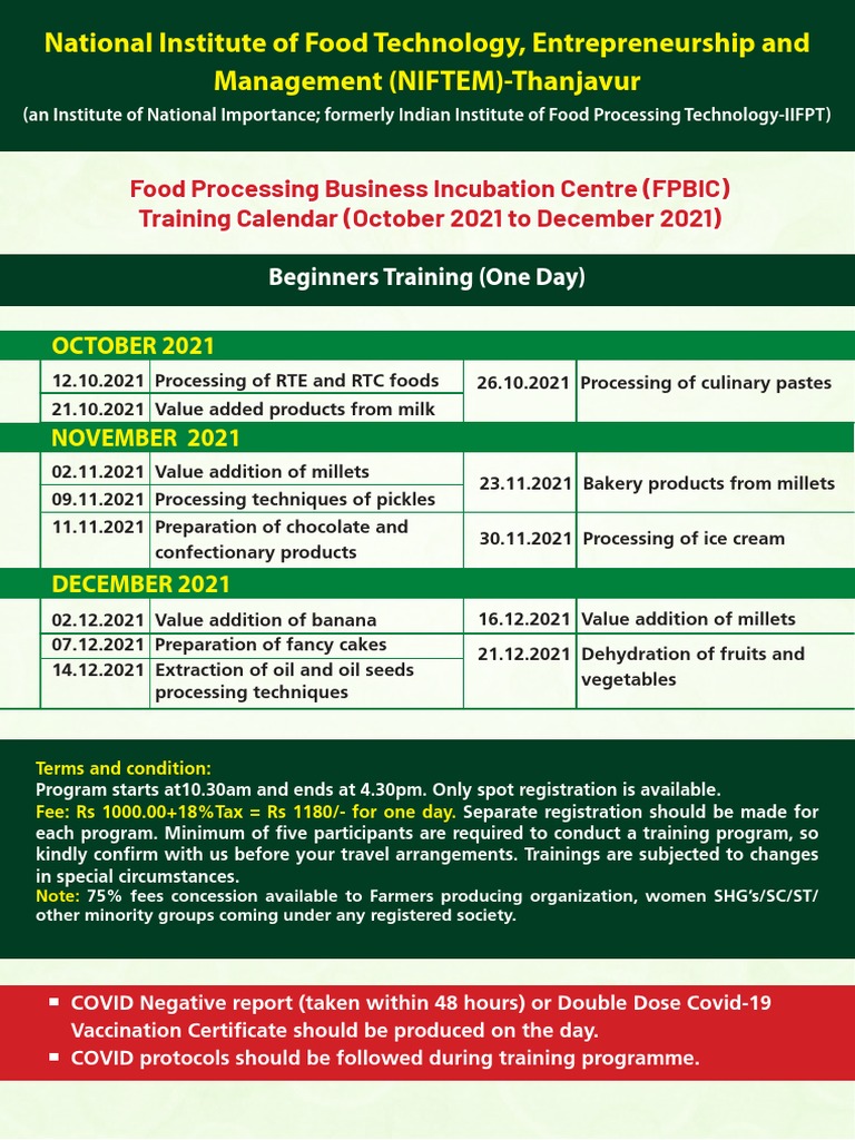 Incubation Training | PDF | Foods | Food And Drink