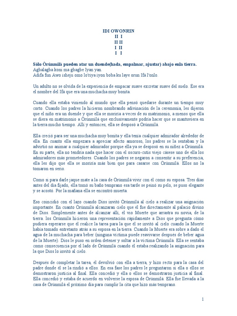 06-Òdí Òwónrín | PDF | Religiones religiosas