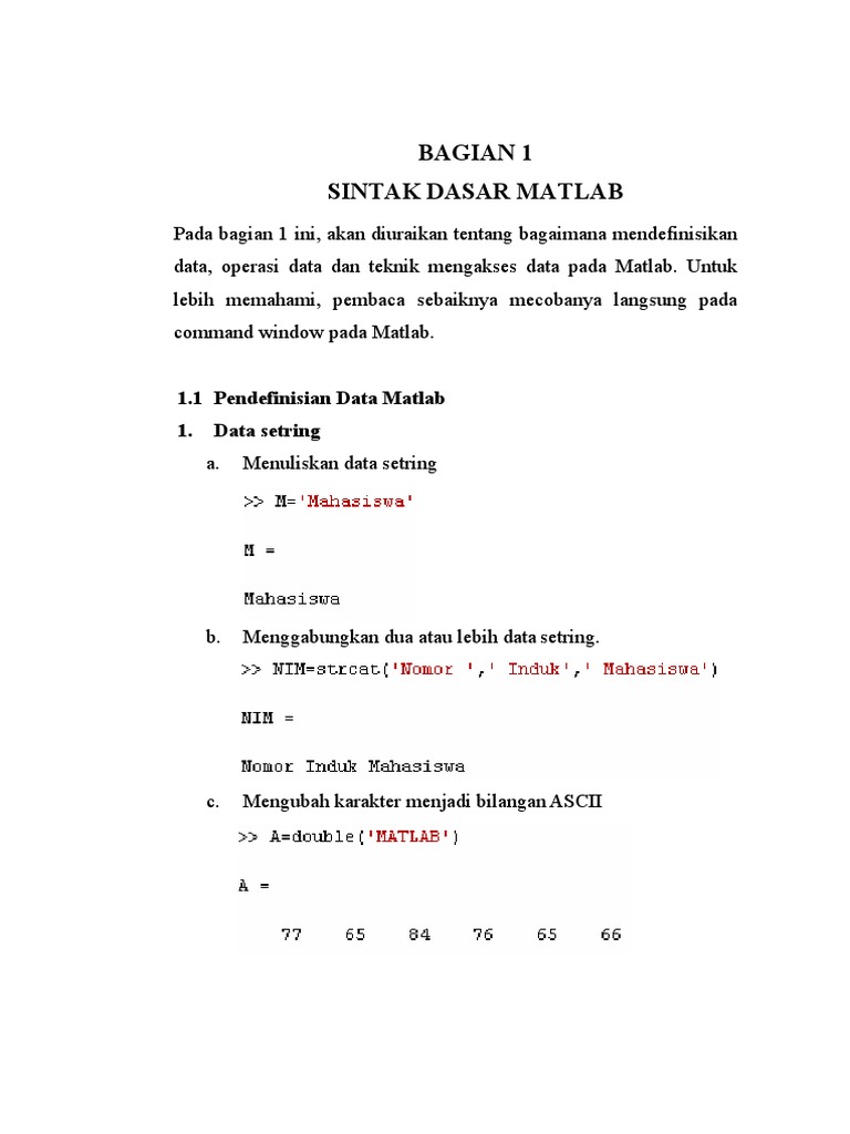 Modul Praktikum Matlab | PDF