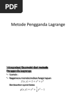 Metode Lagrange | PDF