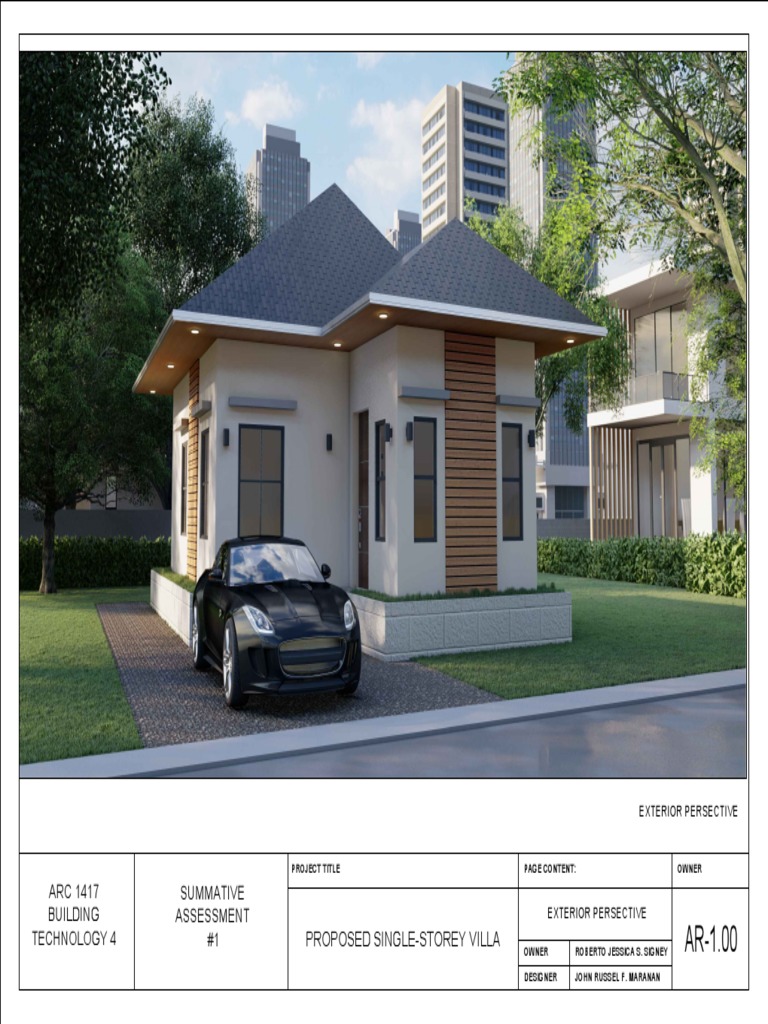 Maranan John Russel F - Arc1417 - Sa1 | PDF | Countertop | Plywood