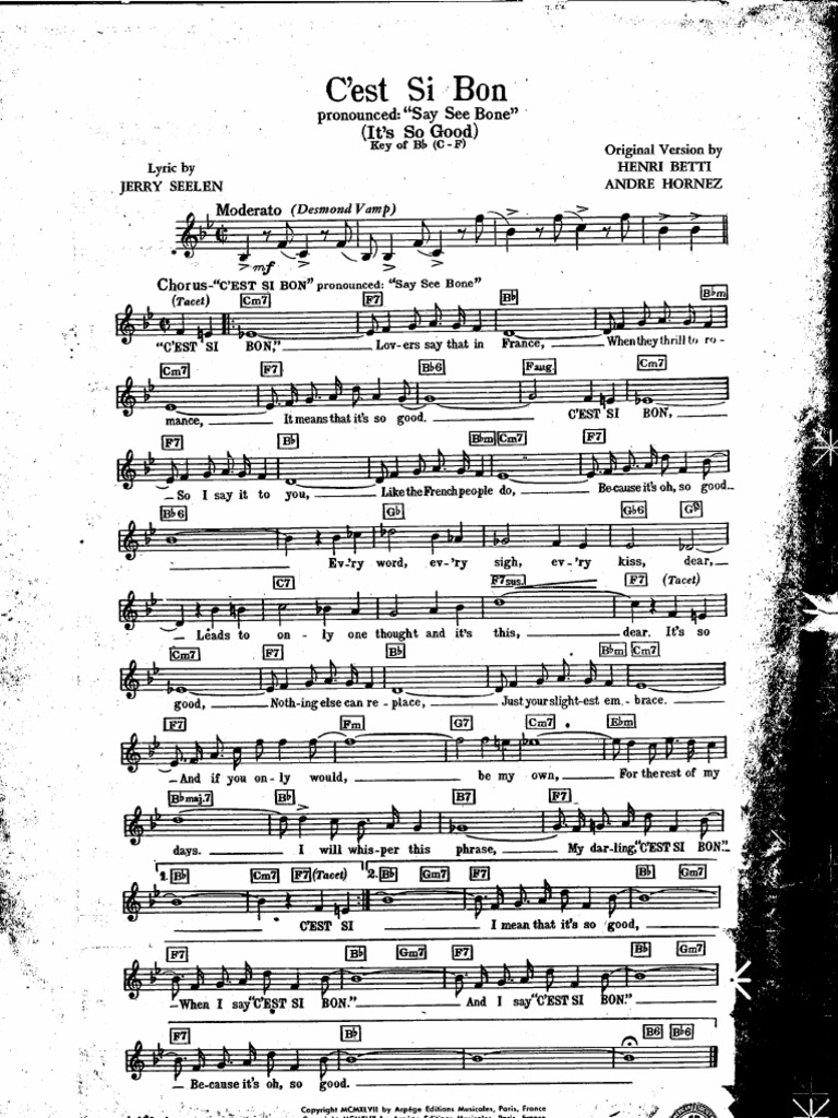 C Est Si Bon-Lead | PDF