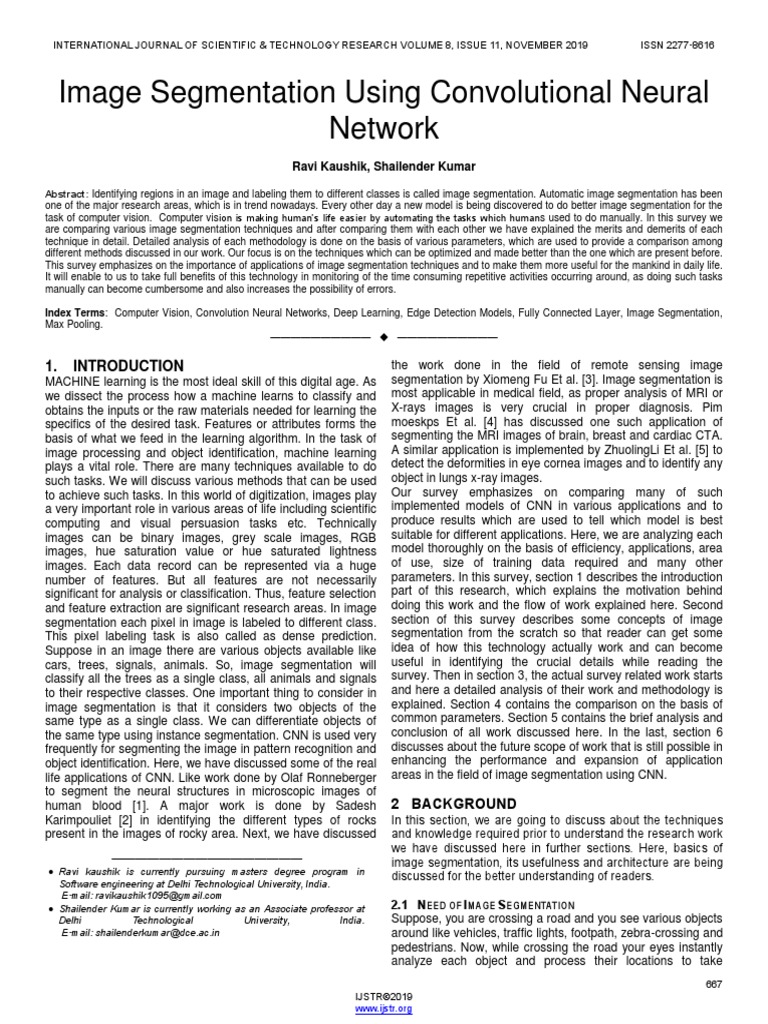 Lecture 13 Image Segmentation Using Convolutional Neural Network | PDF ...