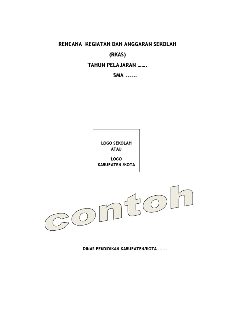 Contoh RKAS Sekolah Menengah | PDF | Karier & Perkembangan