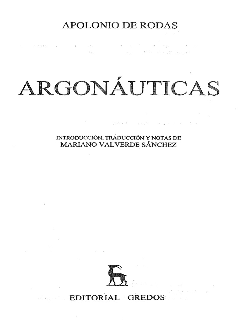 Apolonio de Rodas Argonauticas | PDF | Jason | Argonautas