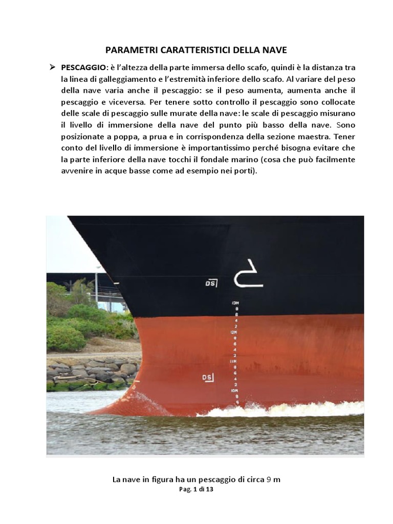 Parametri Caratteristici Della Nave | PDF