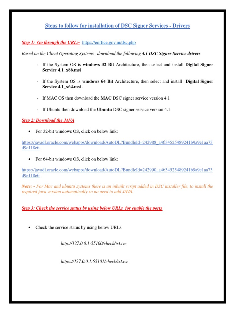 EOffice DSC Signer Services | PDF | Public Key Certificate | Internet ...