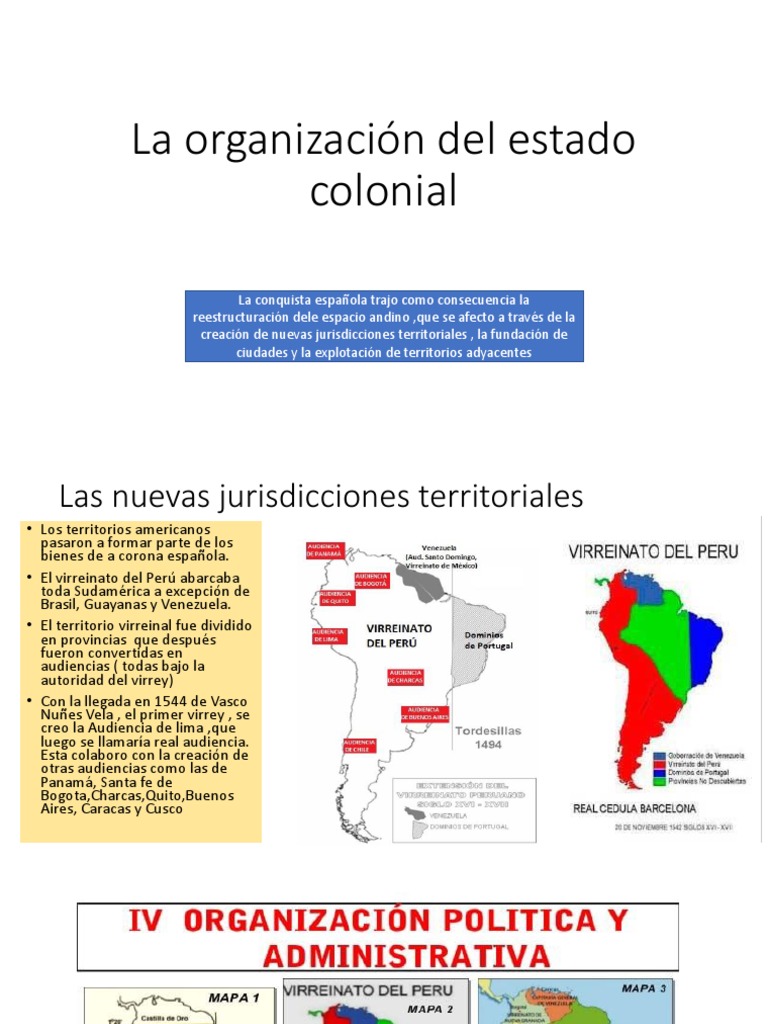 La Organización Del Estado Colonial | PDF | América del Sur | America ...