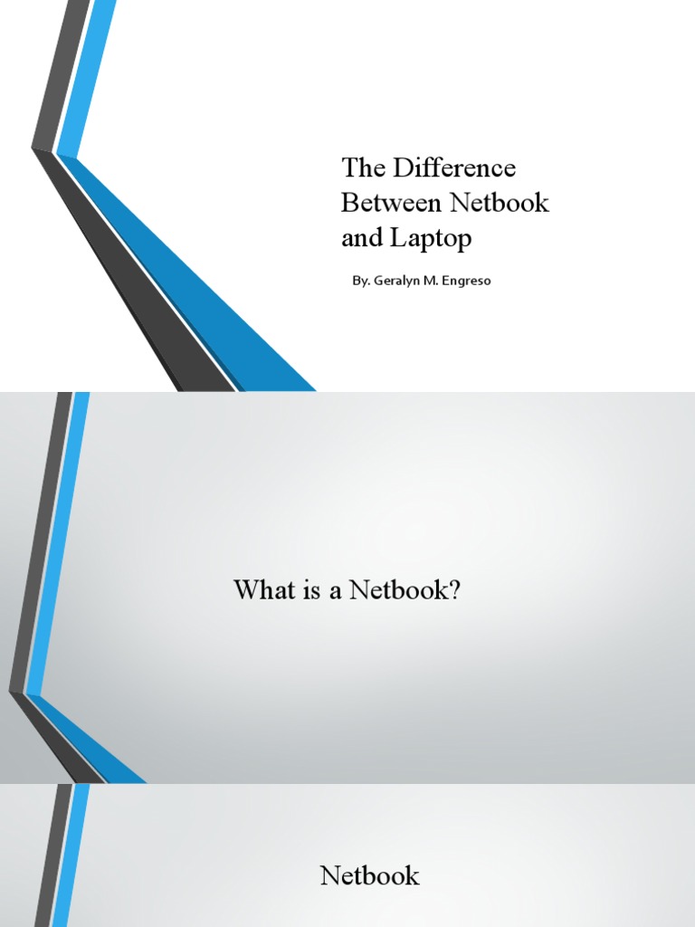 The Difference Between Netbook and Laptop | PDF | Laptop | Personal ...