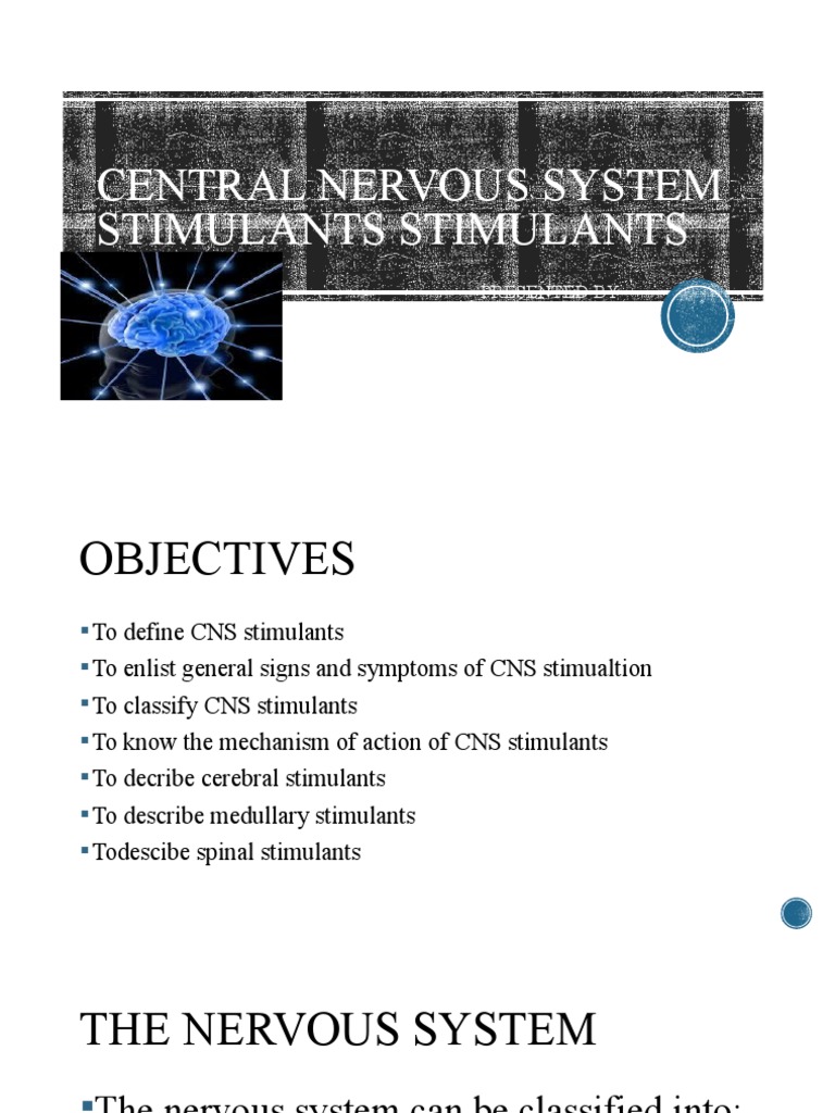 Central Nervous System Stimulants | PDF | Stimulant | Methamphetamine