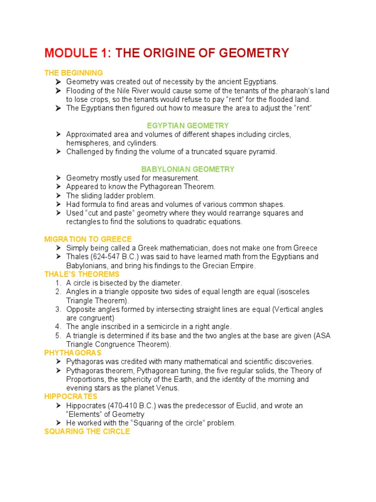 The Origine of Geometry | PDF | Euclidean Geometry | Axiom