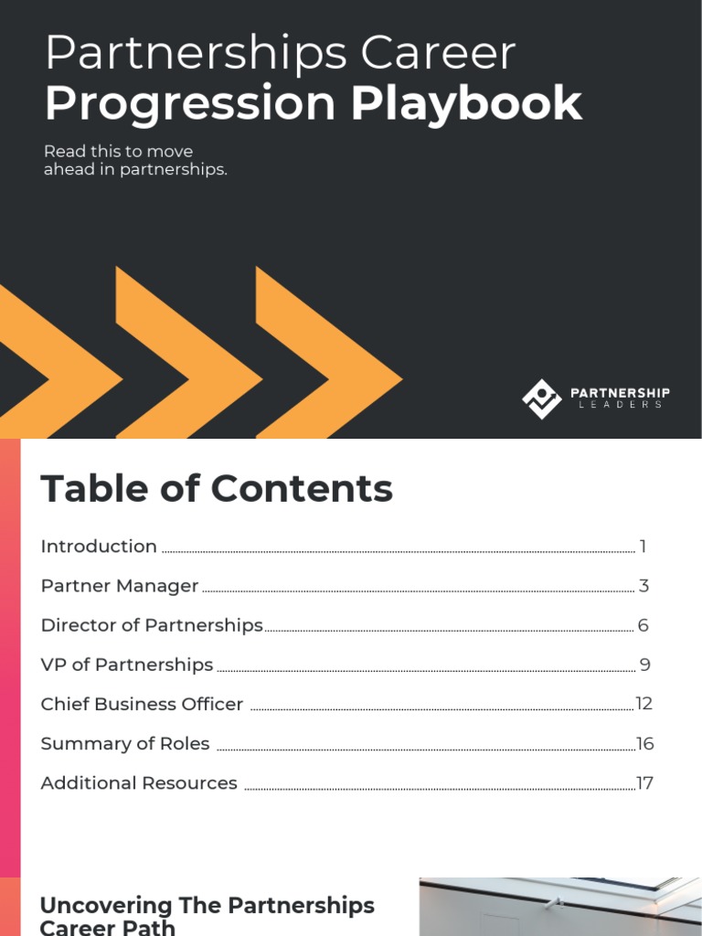 Partnerships Career Progressions Playbook Final | PDF | Sales | Marketing