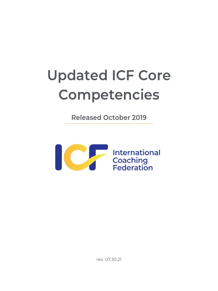 Updated ICF Core Competencies English Brand Updated | PDF | Empathy | Identity (Social Science)
