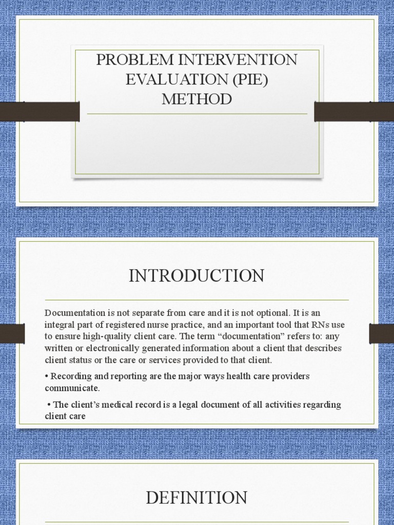 PIE Charting | PDF | Nursing | Medicine