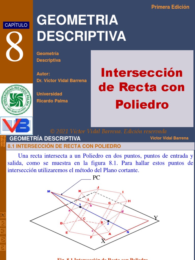 Capítulo 08A Intersección de Recta Con Poliedro | PDF | Geometría | Objetos geométricos