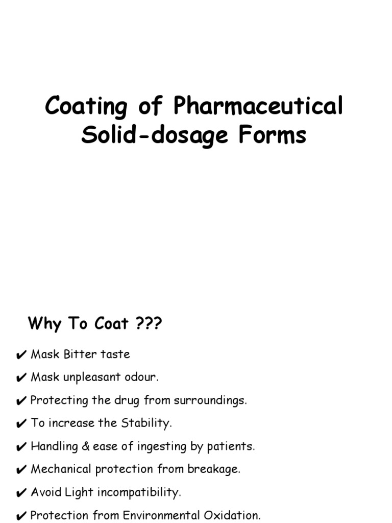 Pharmaceutical Coating Methods for Improved Drug Delivery and Stability ...