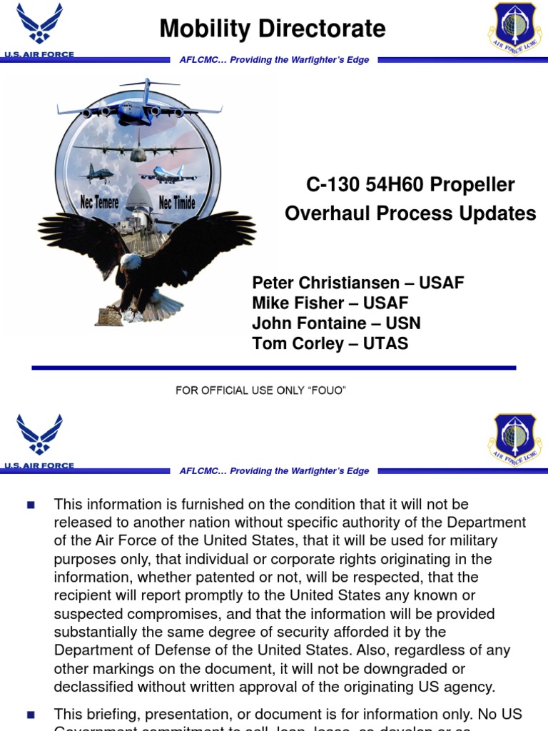 C-130 54H60 Propeller Overhaul Update | PDF | Mechanical Engineering ...