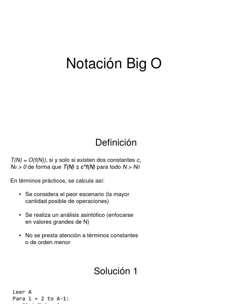 Notación Big O | PDF