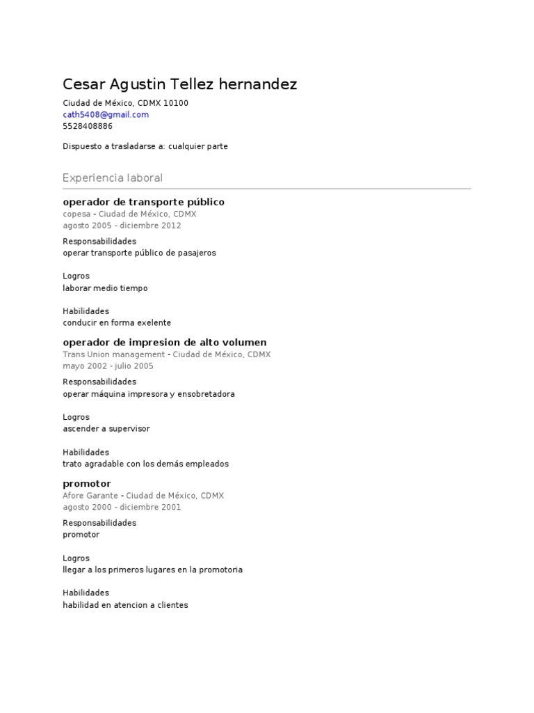 Cesar Agustin Tellez Hernandez - 1636685912375 | PDF | Ciudad de México ...