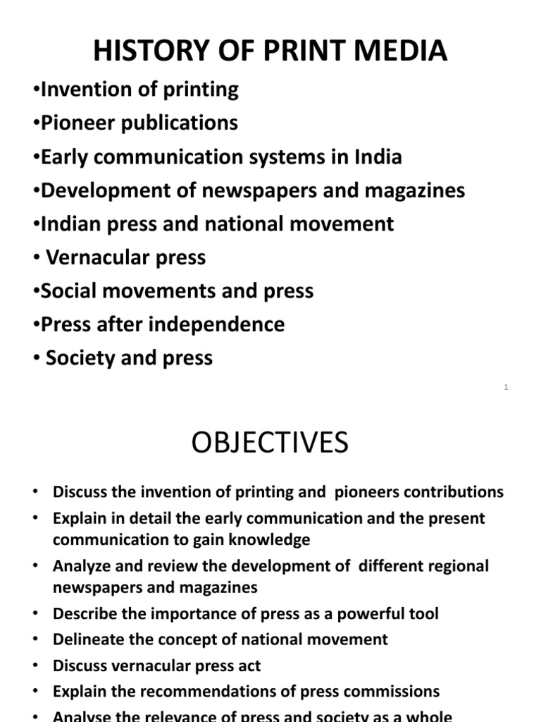 History of Print Media | PDF | Printing | Printing Press