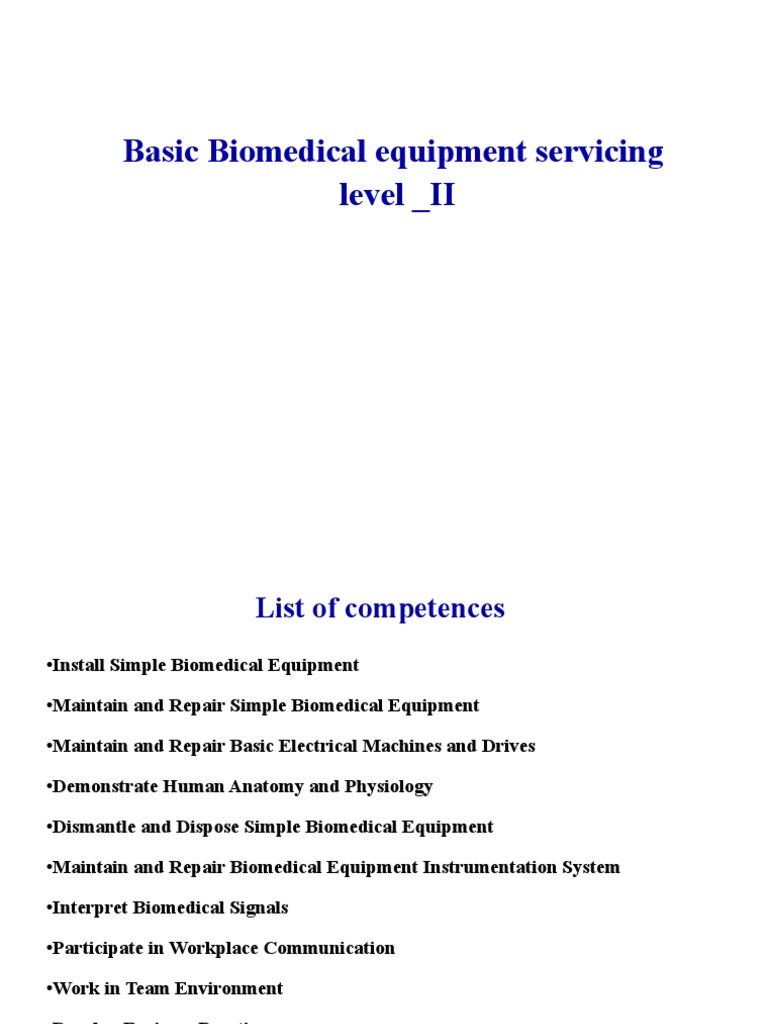 Maintain and Repair Simple Biomedical Equipments | PDF | Microscope ...
