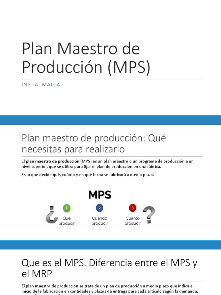 Guía del Plan Maestro de Producción (MPS) | PDF | Inventario | Negocios económicos