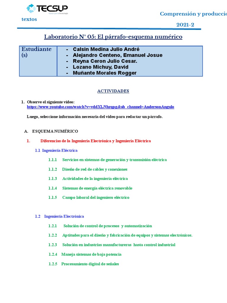 L 5 - Parrafo-Esquema Numerico-1 1 | PDF