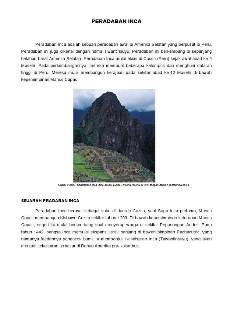 Peradaban Inca | PDF