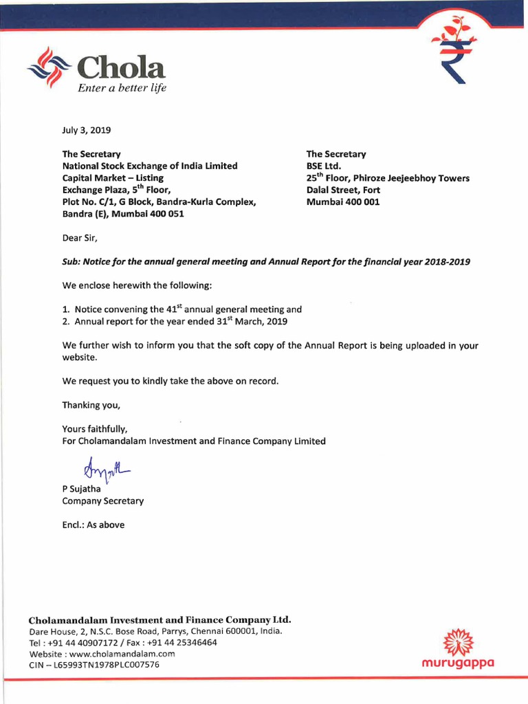 Chola: Enter A Better Life | PDF | Loans | Dividend