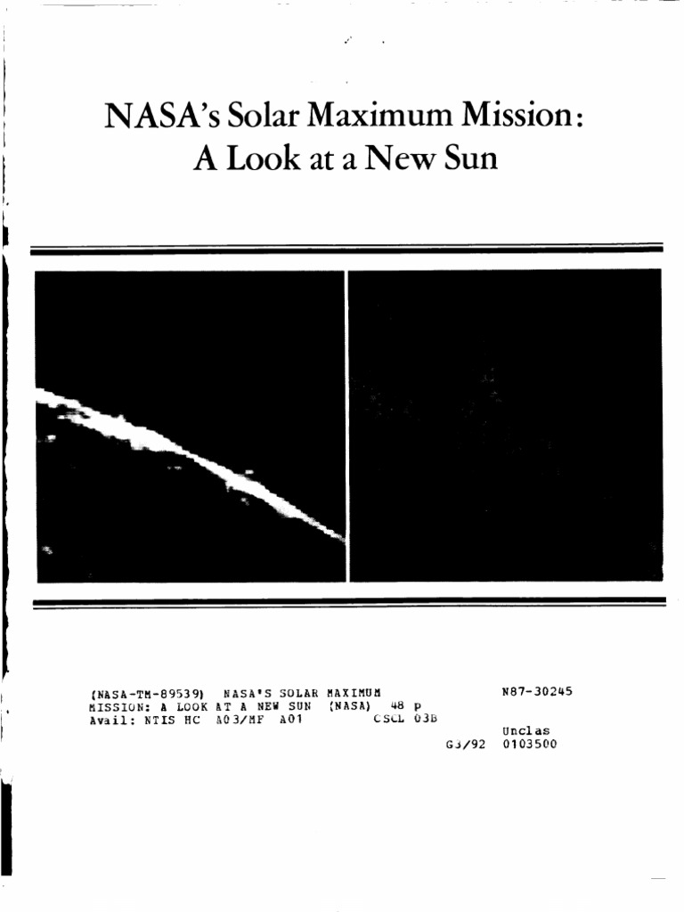 NASA's Solar Maximum Mission A Look at A New Sun | PDF | Solar Flare | Sun