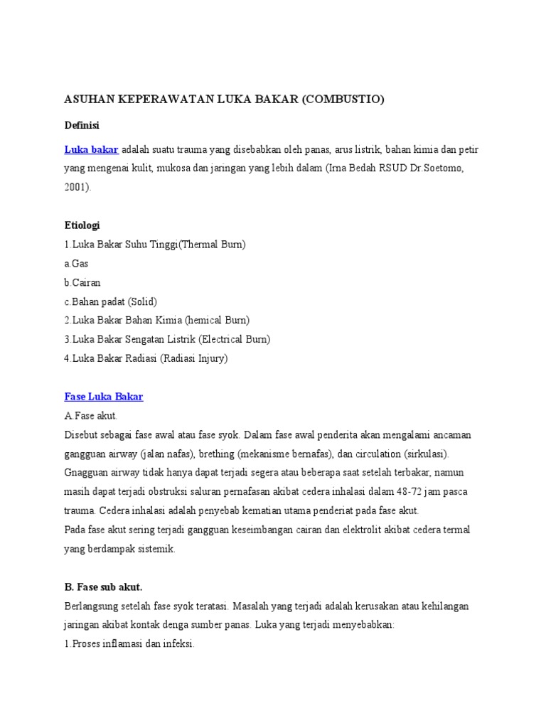 Elista Lia Vita Loka (Askep Luka Bakar) | PDF