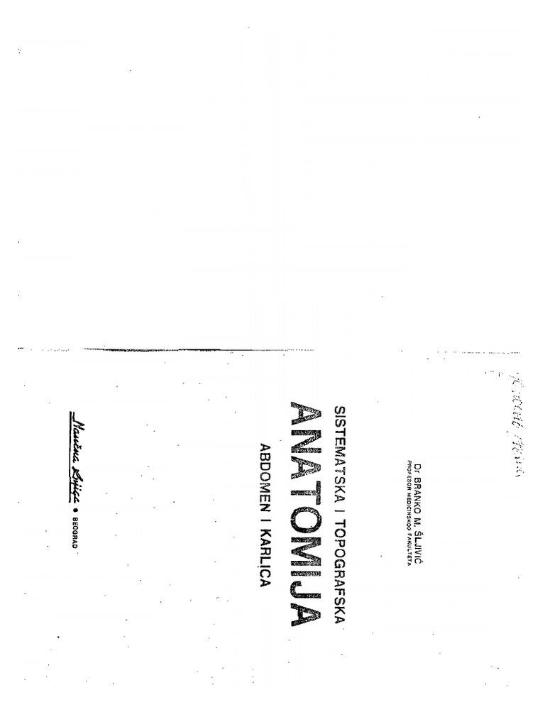 Anatomija Abdomen I Karlica | PDF