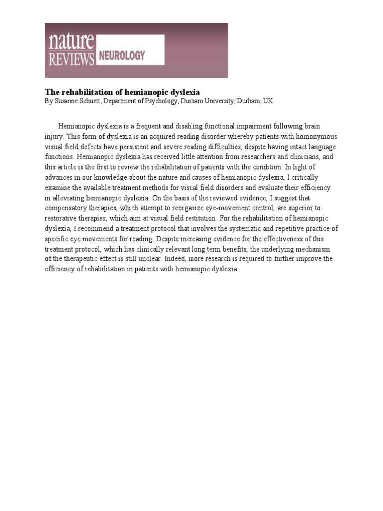 Curs AVC Word | PDF | Dyslexia | Physical Therapy