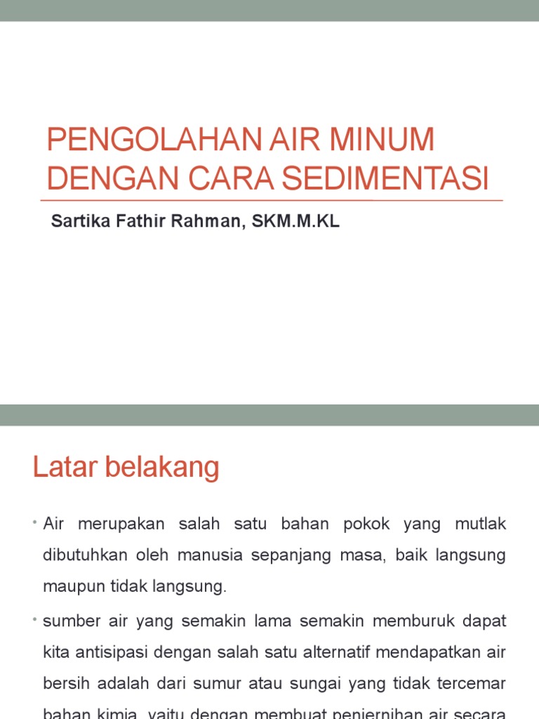 TM 3 Pengolahan Air Sistem Sedimentasi | PDF | Griya & Taman | Sains ...
