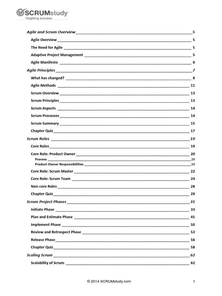 SCRUMstudy SMCWorkbook Student | PDF | Scrum (Software Development ...