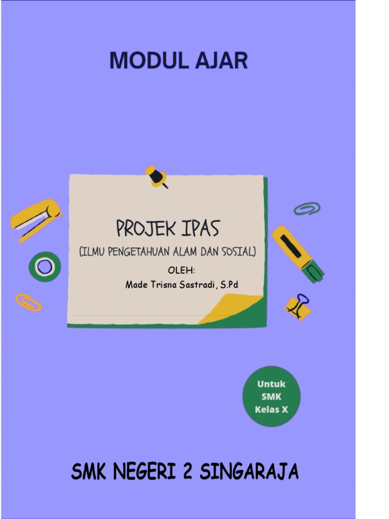 Modul Ajar Projek IPAS Kelas 10 SMK | PDF | Karier & Perkembangan | Seni