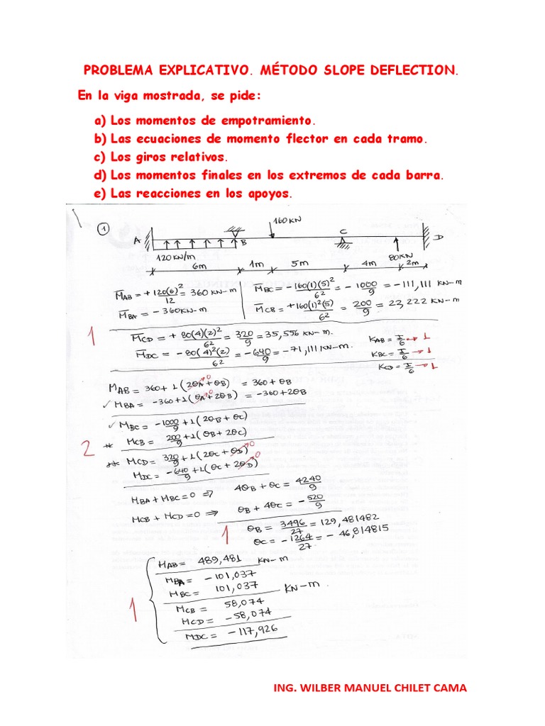 11,01 Prob Explic Slope Deflection 1 | PDF
