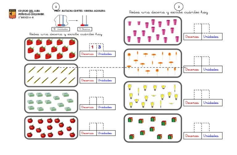 Guia de Decenas, Unidades y Valor Posicional | PDF
