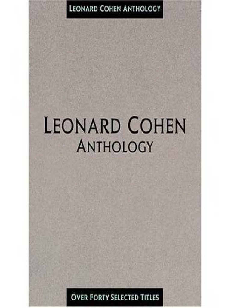 !book - Leonard Cohen - Anthology | PDF