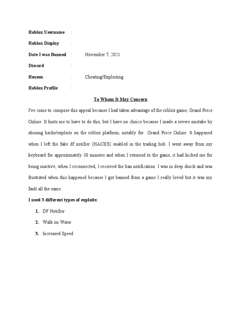 Gpo Ban Appeal | PDF