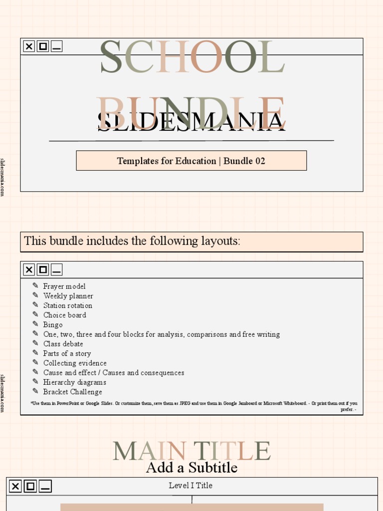 School Bundle 02 SlidesMania | PDF | Computing