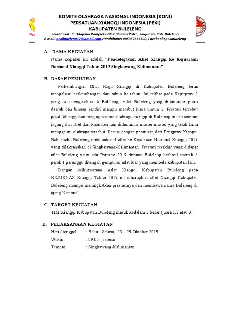 CONTOH Proposal Kejurnas | PDF