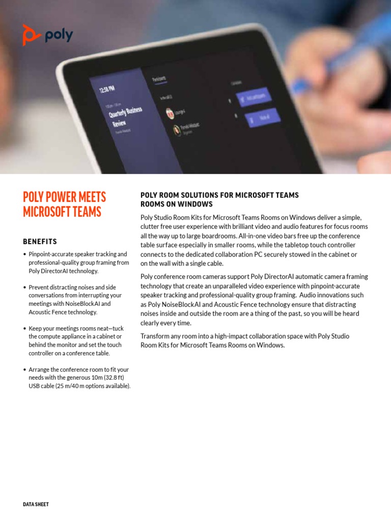 Poly Power Meets Microsoft Teams | PDF | Usb | Microsoft