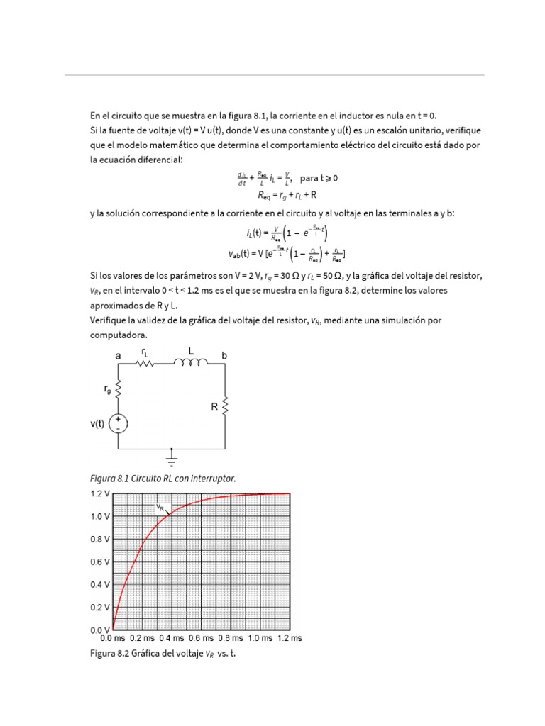 Ejercicio Resuelto 5. Análisis Del Estado Transitorio de Circuitos RC ...