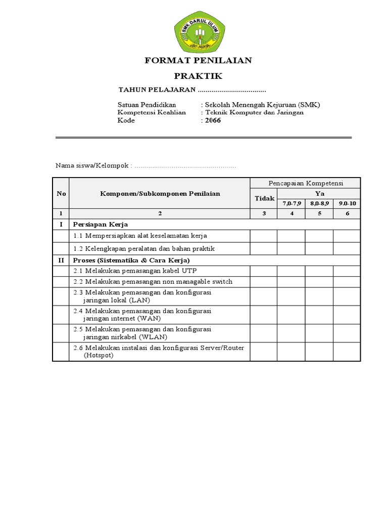 Instrumen Penilaian Praktik | PDF Instrumen Penilaian Praktik | PDF