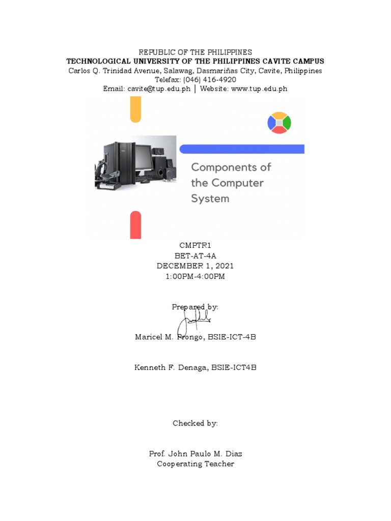 Components of A Computer System | PDF