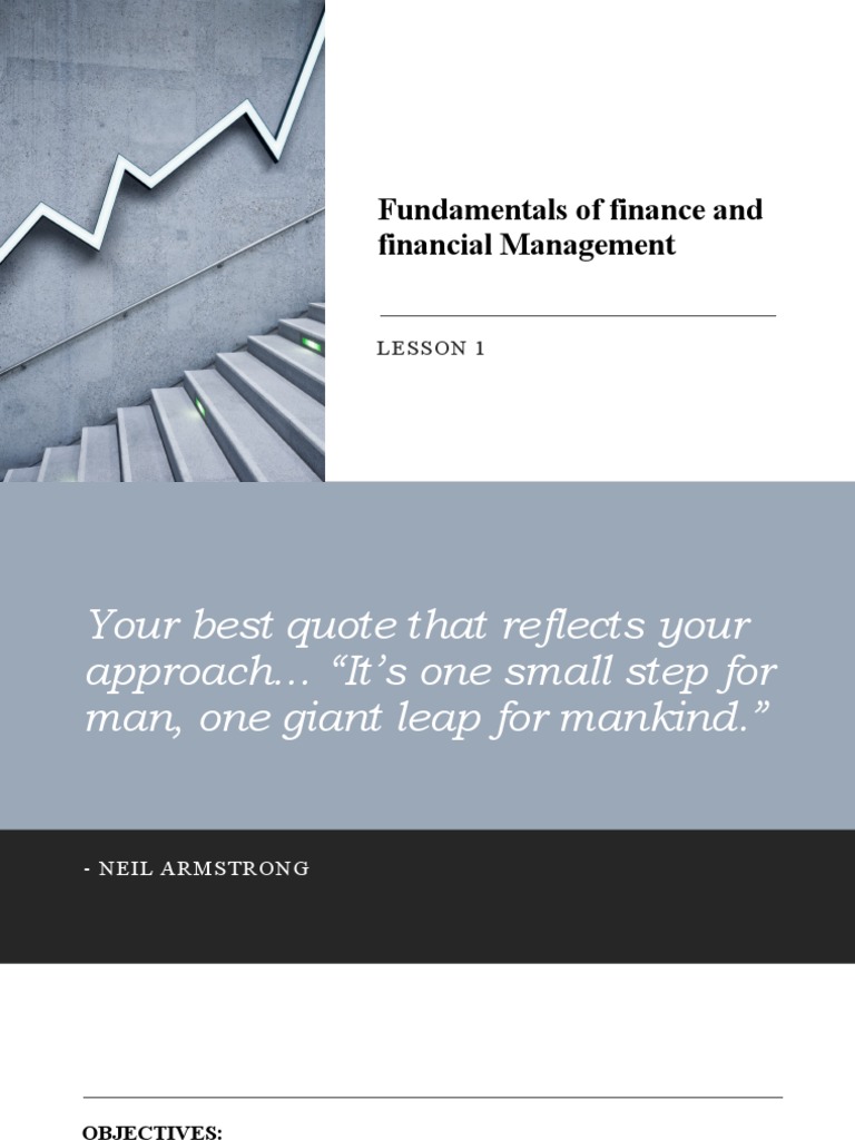 Lesson 1 Fundamentals of Finance and Financial Management | PDF ...